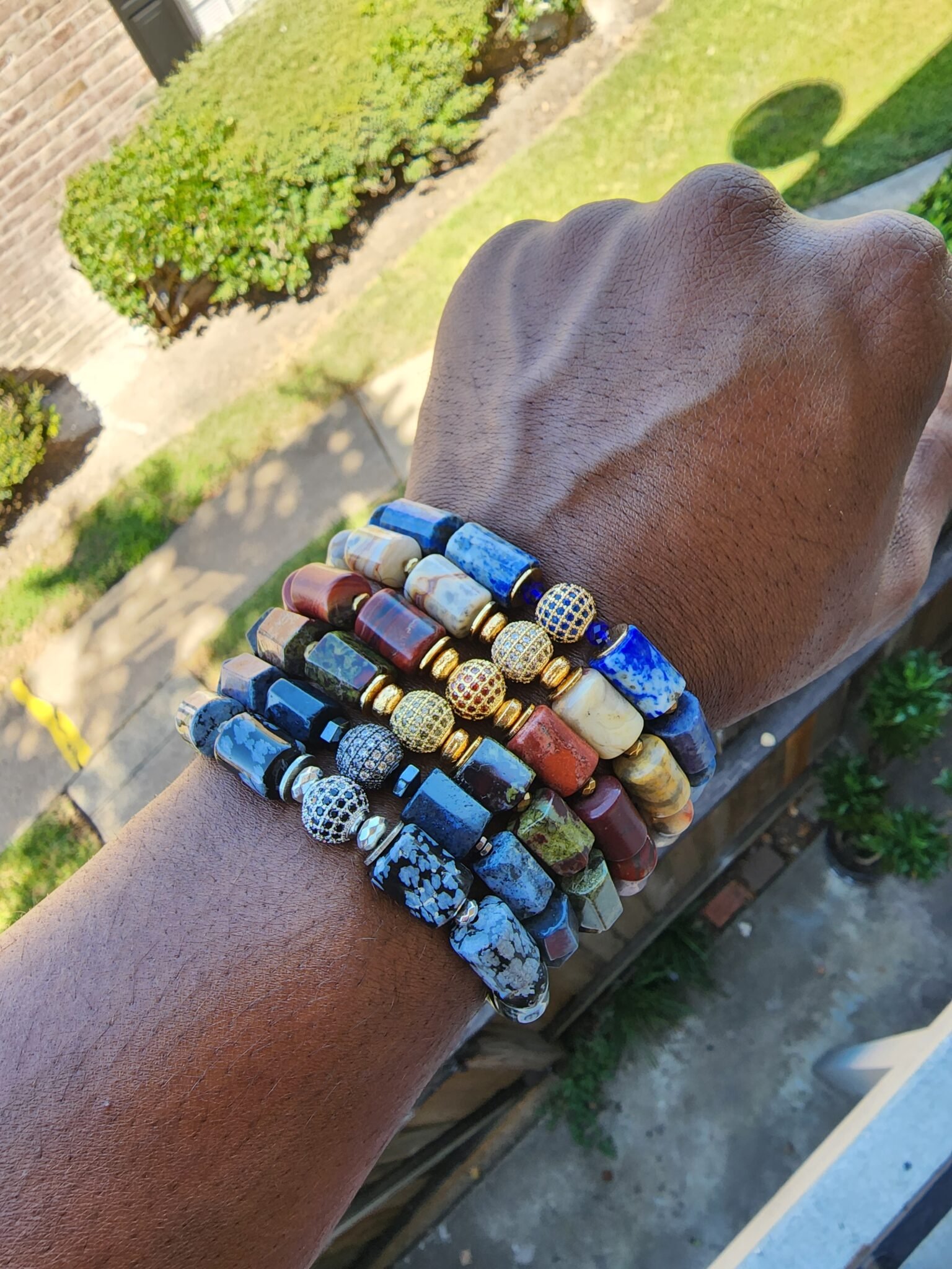 Cylindrical gemstone bracelets (Singles) - LuxeRebel