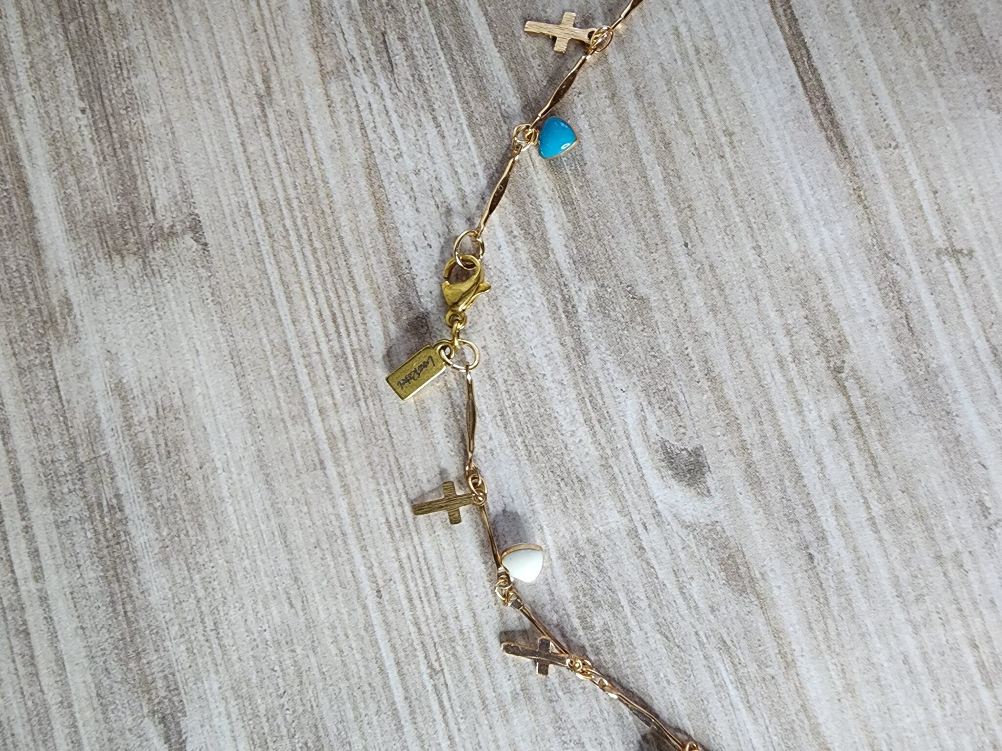 14k gold Multi-Cross Dangle Necklace - LuxeRebel