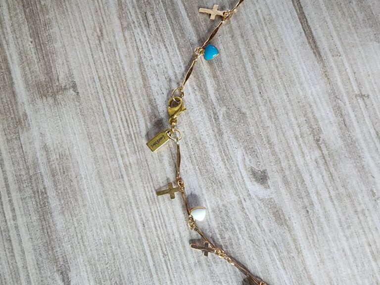 14k gold Multi-Cross Dangle Necklace - LuxeRebel