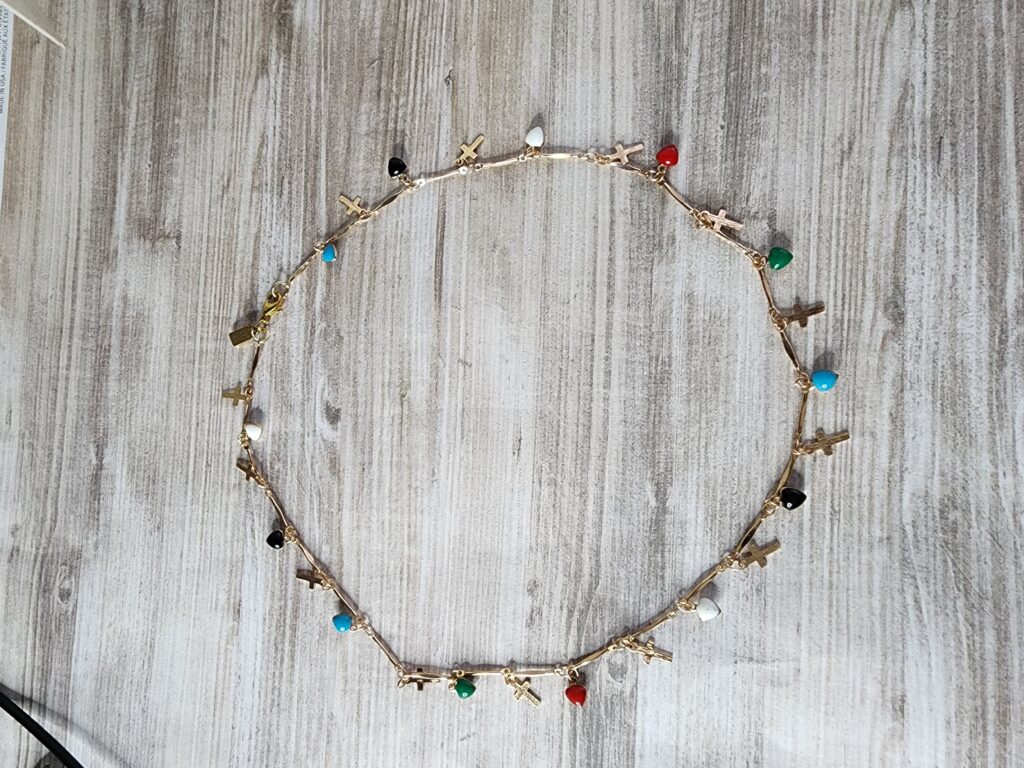14k gold Multi-Cross Dangle Necklace - LuxeRebel