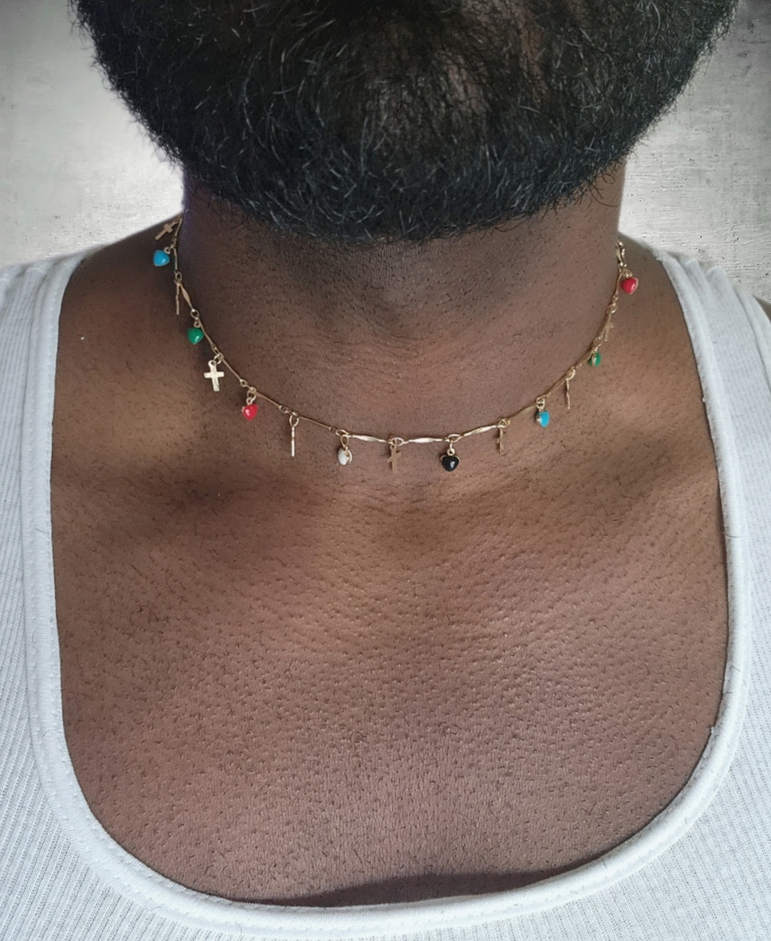 14k gold Multi-Cross Dangle Necklace - LuxeRebel